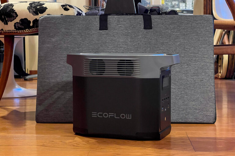 電源のないオフグリッドで電動工具を使う ポータブル電源EcoFlow DELTA2 x 電動トリマー、電気マルノコ - 房総オルタナティブライフ